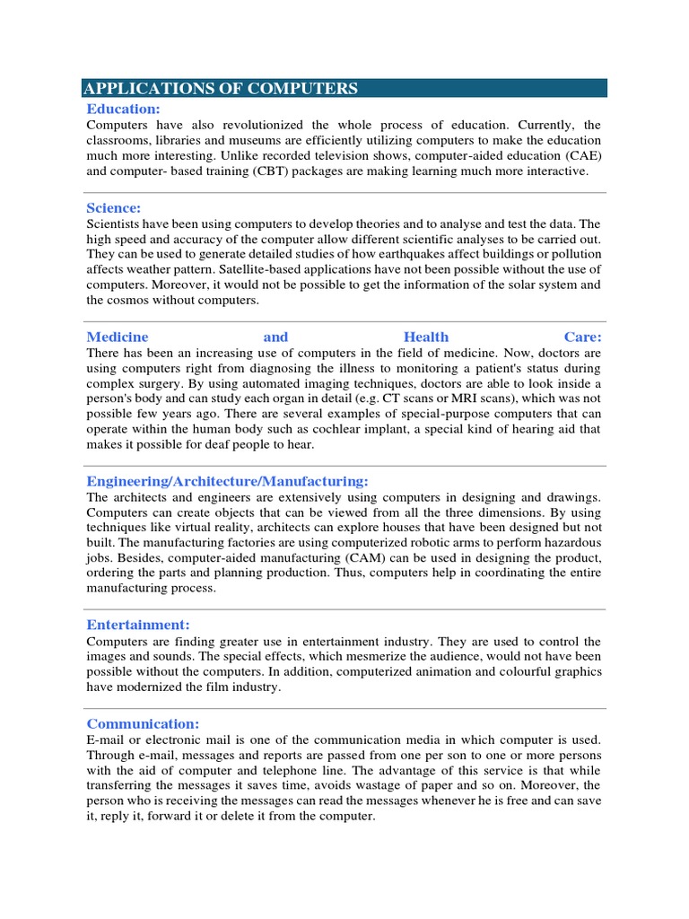 Basic Computer Notes 2 | PDF