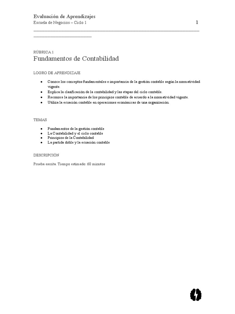 Rúbrica Evaluación Continua 1 | PDF | Contabilidad | Economias