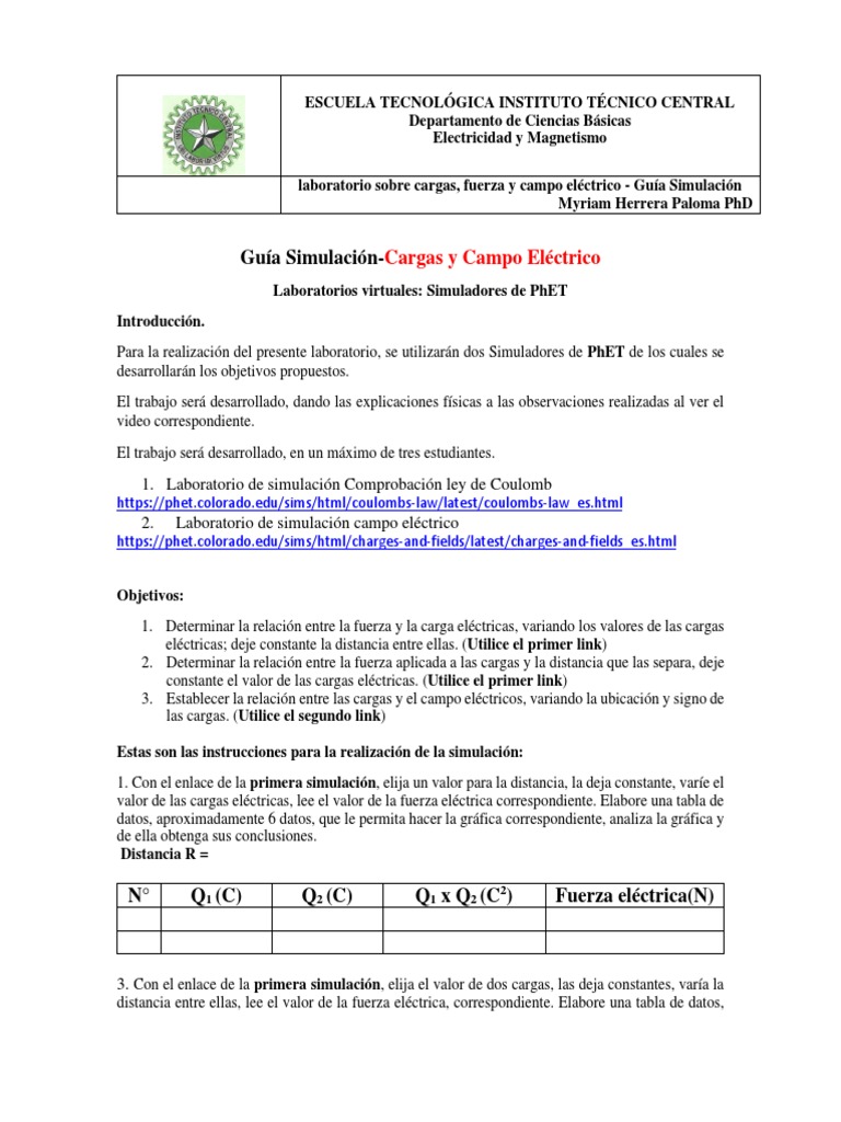 Fuerza y Campo Eléctrico | PDF | Campo eléctrico | Fuerza