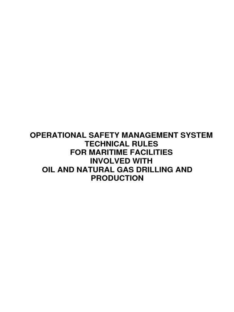 Ensuring Safety in Offshore Oil and Gas Operations: Technical Rules for ...