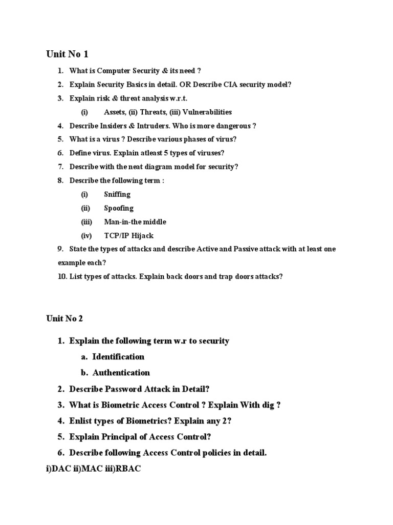 NIS IMP Questions | PDF | Cryptography | Access Control