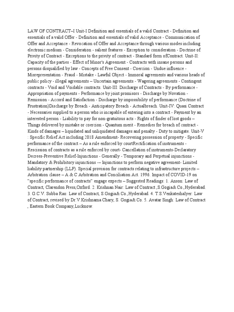 Essentials of Contract Law | PDF | Jurisprudence | Rules