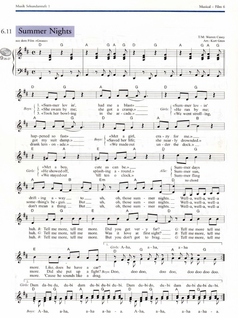 Summernight Leadsheet | PDF