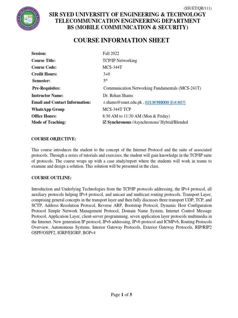 CIS Fall 2022-TCP IP | PDF | Internet Protocols | Internet Protocol Suite