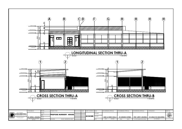 Longitudinal Section Thru-A: A B CD F G H H H H | PDF