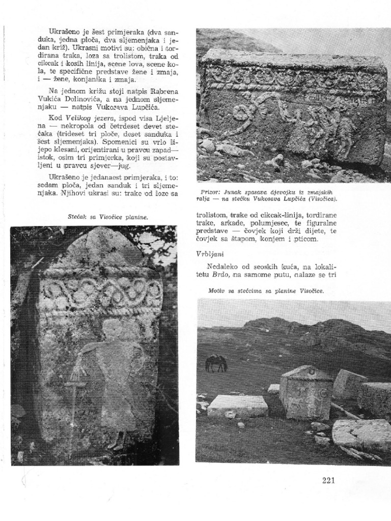 9 - Anđelić, Historijski Spomenici Konjica I Okoline - Stećci II - Str. 221-230 | PDF