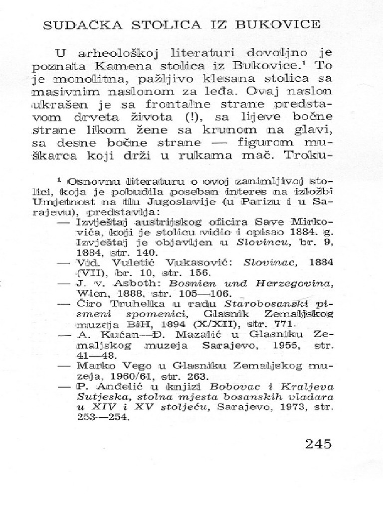 11 - Anđelić, Historijski Spomenici Konjica I Okoline - Sudaćke Stolice - Str. 245-250 | PDF