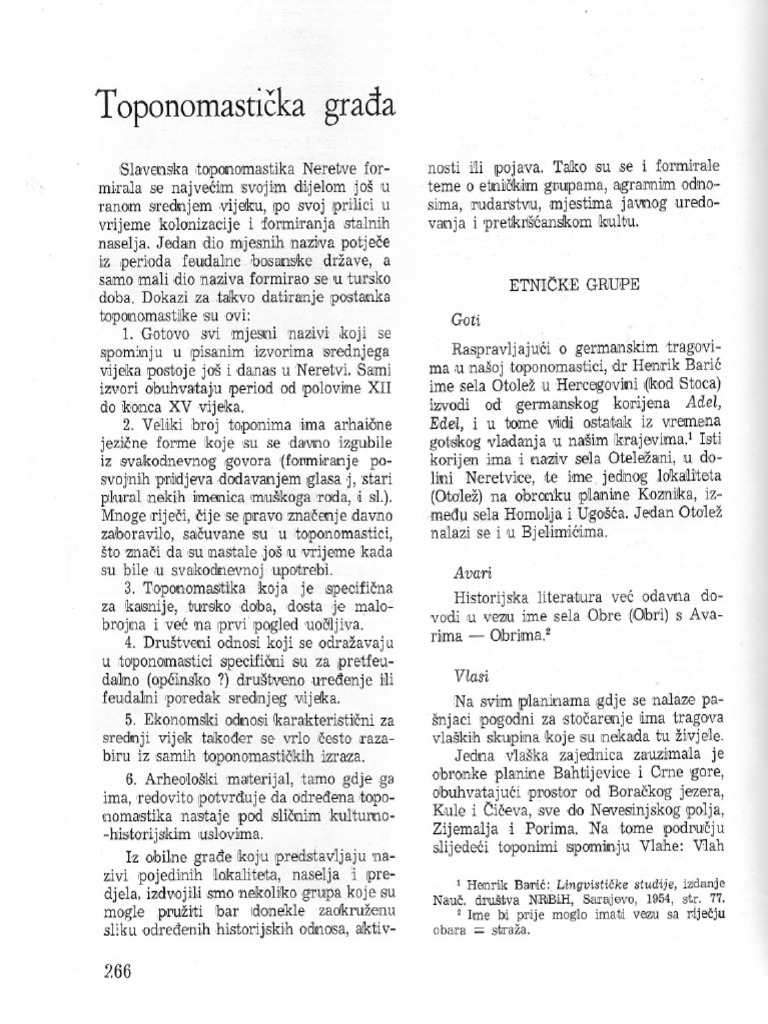 13 - Anđelić, Historijski Spomenici Konjica I Okoline - Toponomasticka Gradja - Str. 266-258 | PDF