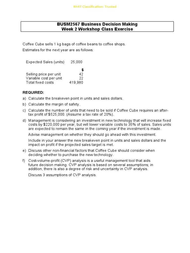 Week 2 Workshop Exercise-1 | PDF