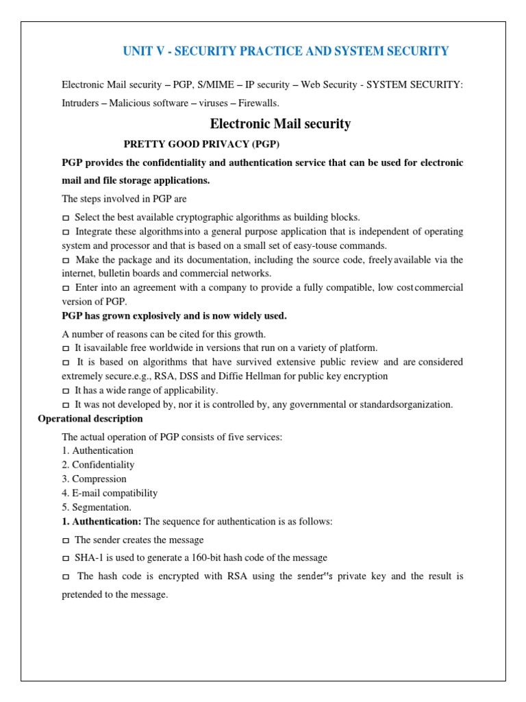 Unit-5 CNS Notes | PDF | Public Key Cryptography | Key (Cryptography) Unit-5 CNS Notes | PDF | Public Key Cryptography | Key (Cryptography)