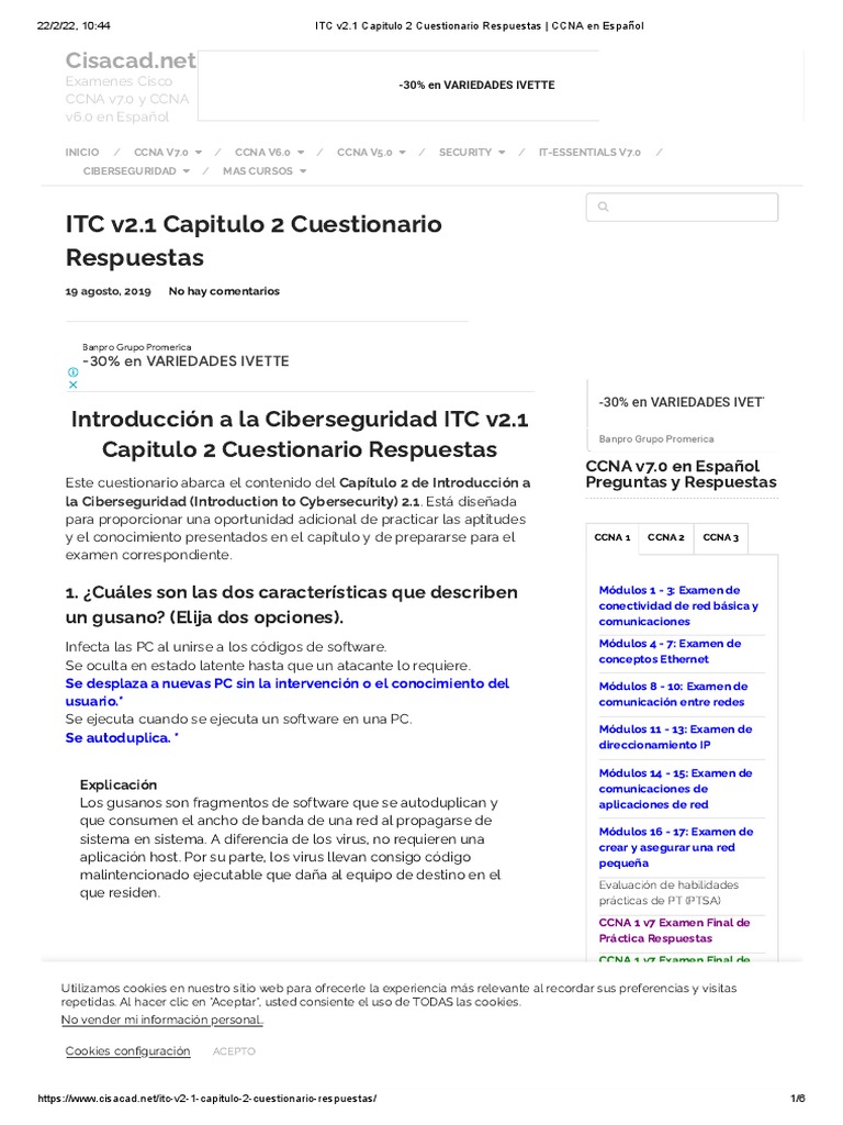 ITC v2.1 Capitulo 2 Cuestionario Respuestas _ CCNA en Español | PDF ... ITC v2.1 Capitulo 2 Cuestionario Respuestas _ CCNA en Español | PDF ...