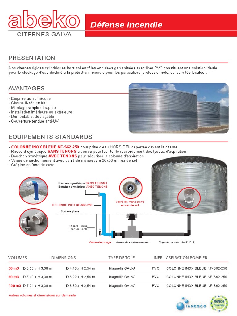 Abeko-Cuve Incendie-V01 | PDF | Matériaux | Génie chimique
