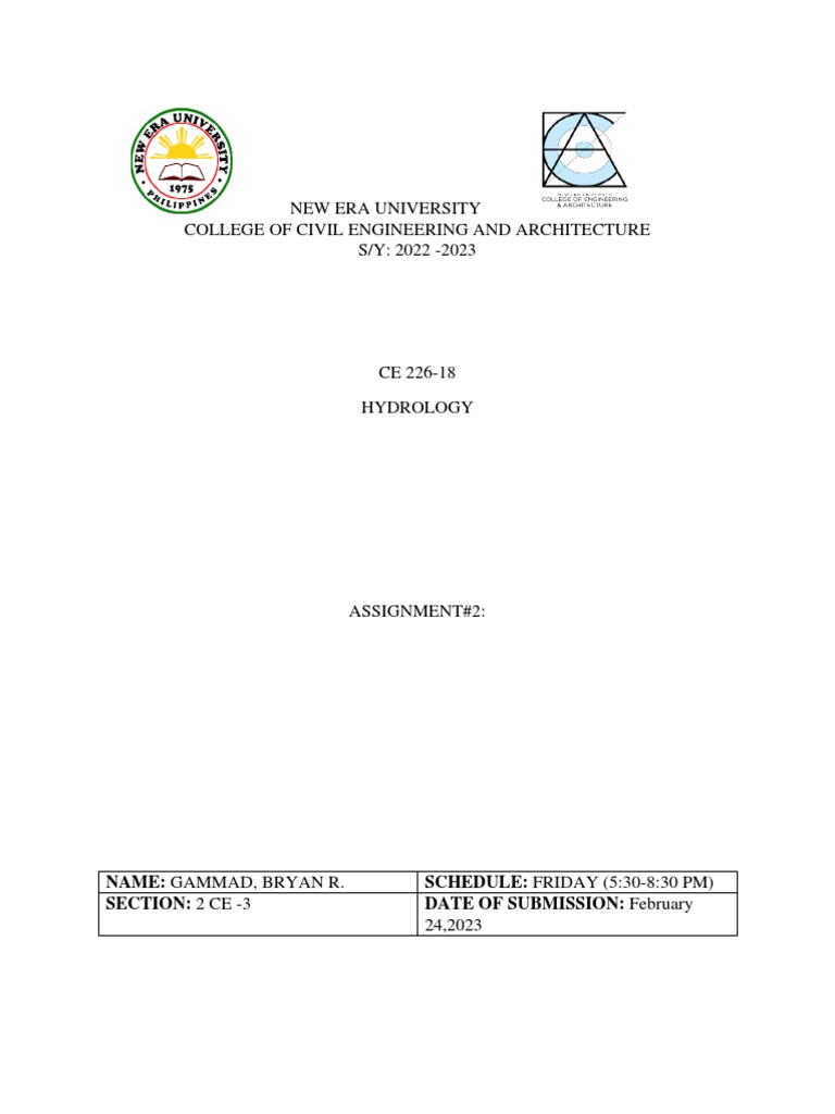 Assignment No.2 Sa Hydro Ni Bry | PDF | Drainage Basin | Mindanao