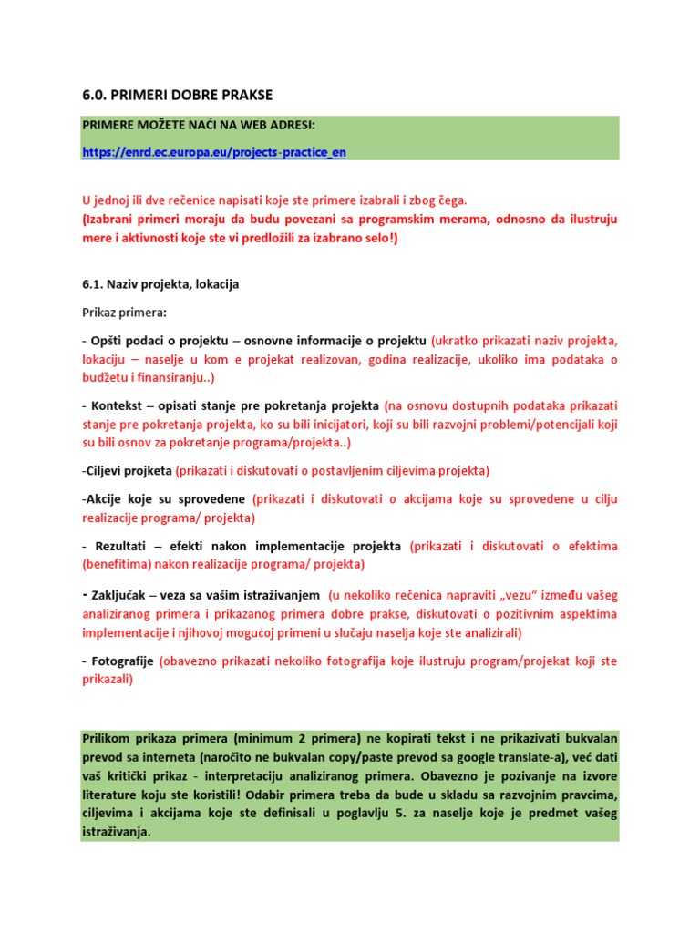 6.0. Primeri Dobre Prakse | PDF
