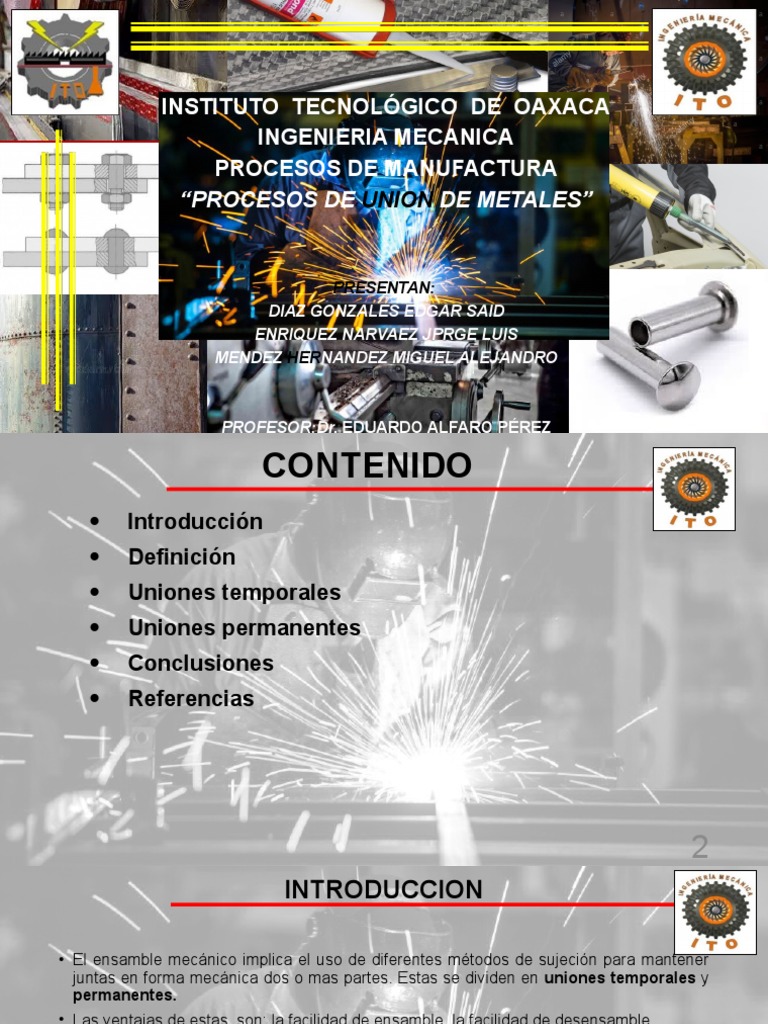 Procesos de Unión de Metales en Ingeniería | PDF | Tornillo | Bienes ...