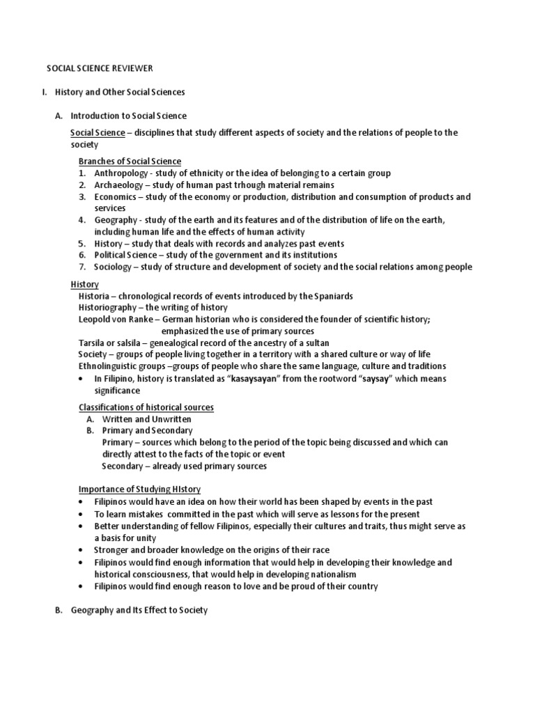 Social Science Reviewer | PDF | Human Evolution | Social Science