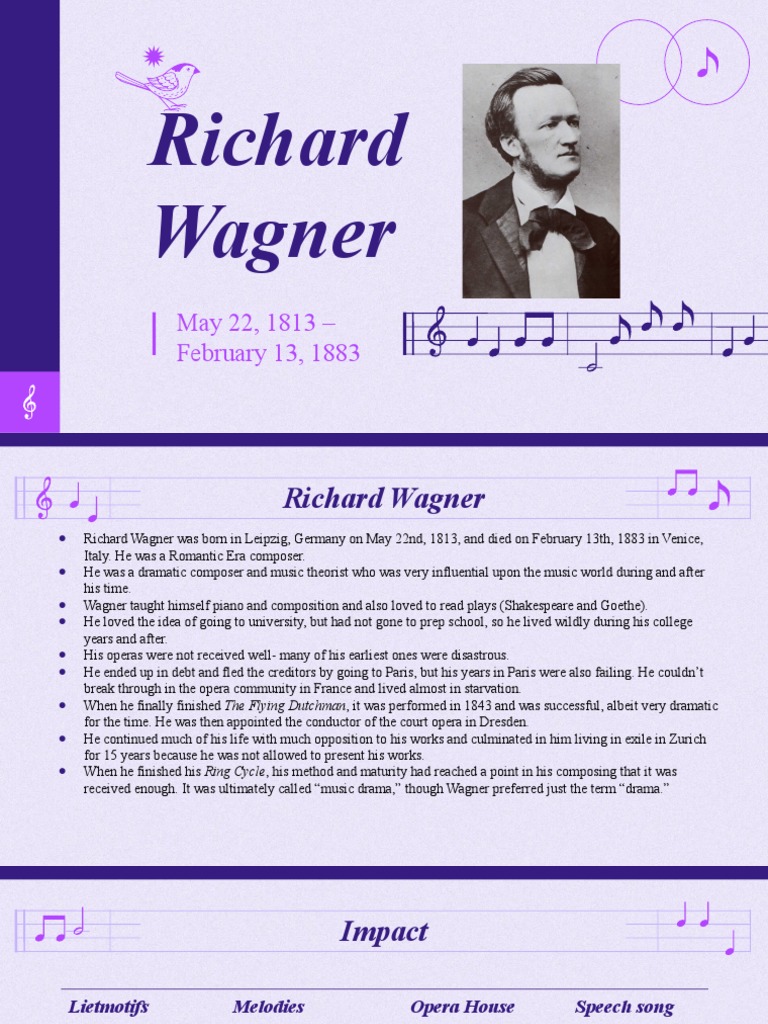 (Sample) Composer Project - Richard Wagner | PDF | Art | Poetry