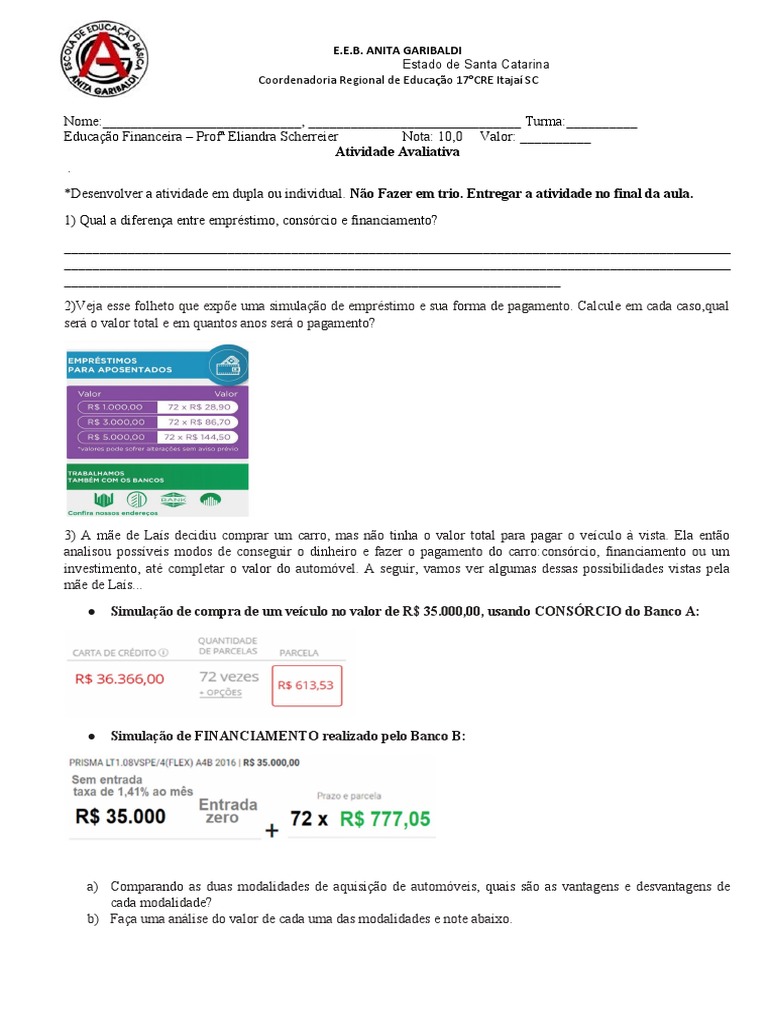 Atividade Avaliativa Final | PDF Atividade Avaliativa Final | PDF