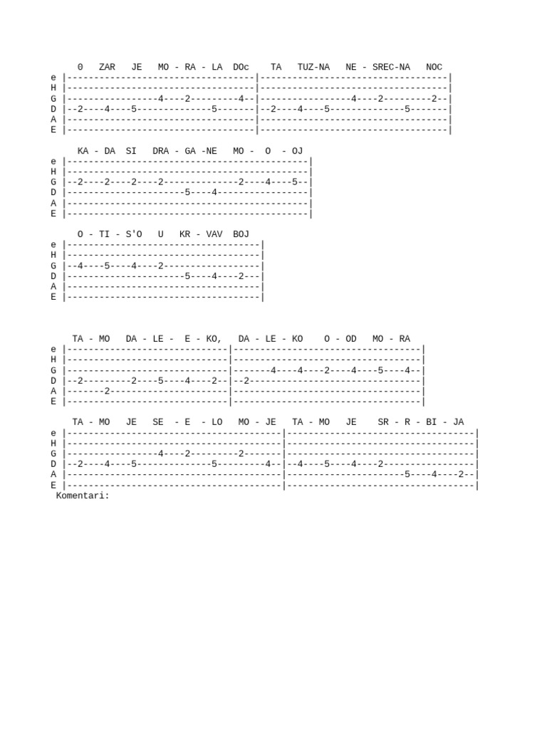 Tamo Daleko Tab | PDF | Finance & Money Management | Computers