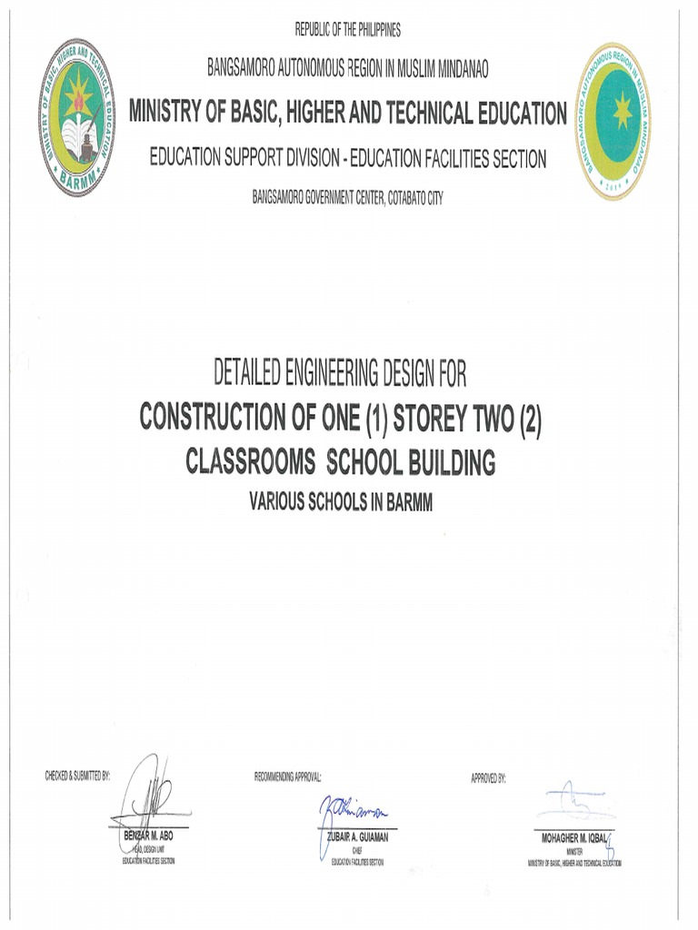 Construction of Two (2) Classrooms School Building | PDF