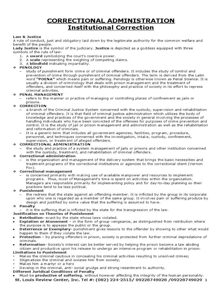 Handouts Cor Ad - Edited | Download Free PDF | Prison | Rehabilitation ...