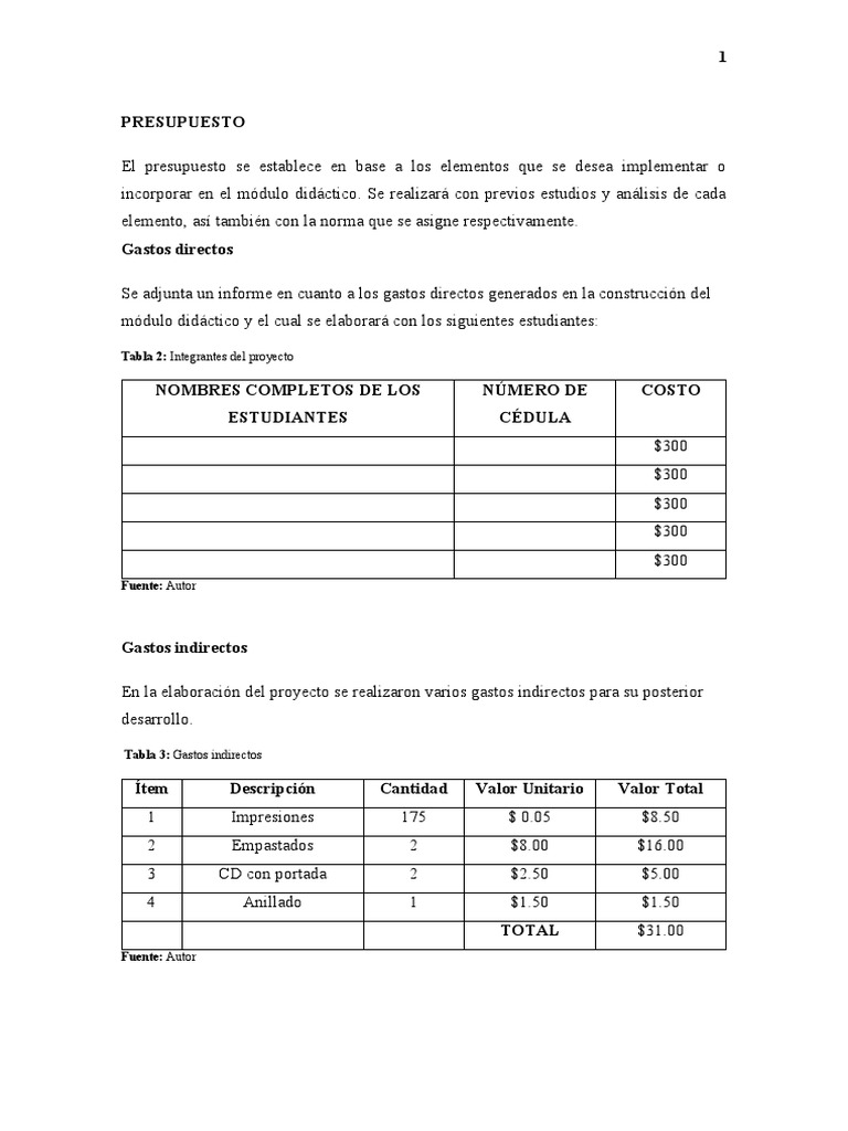 ANTEPROYECTO - Gastos | PDF | Presupuesto