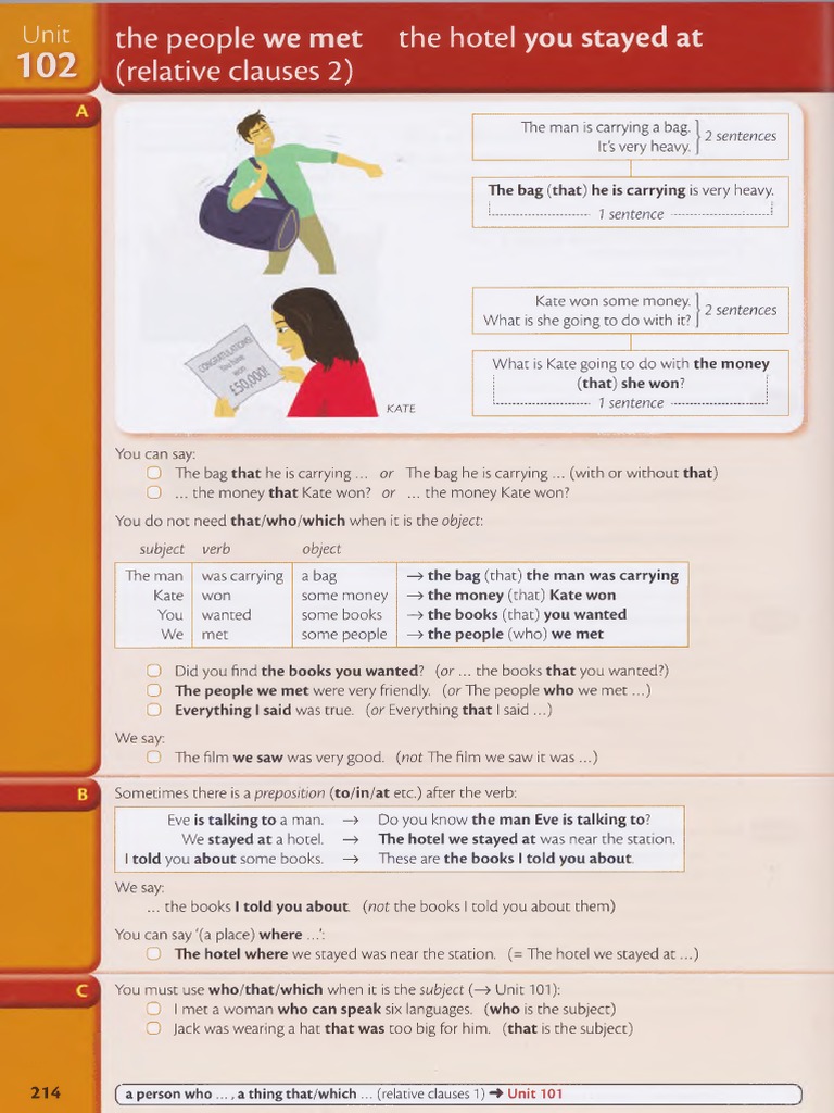 Defining Relative Clauses PT 4 (Reduction) | PDF | Verb | Language Mechanics