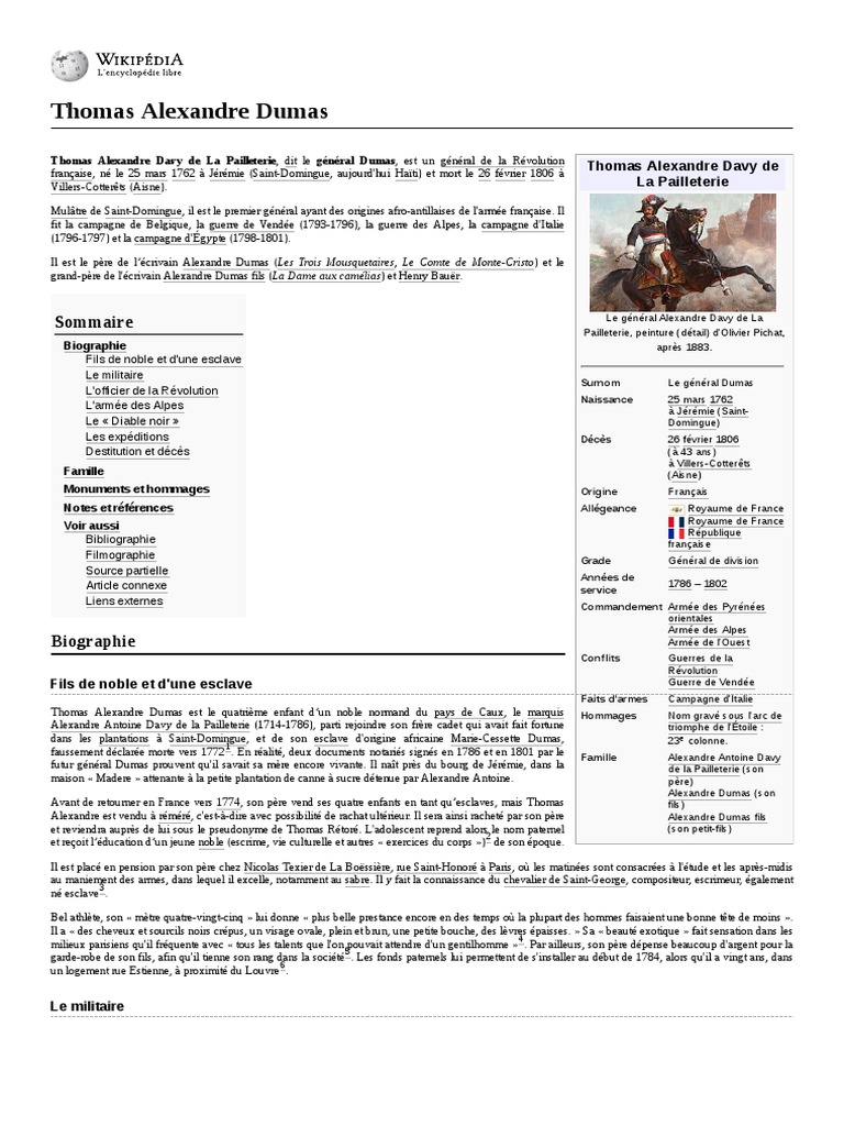 Thomas Alexandre Dumas | PDF | France