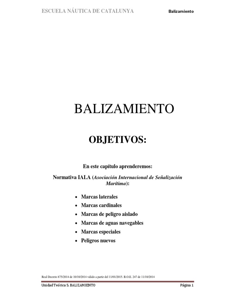 UT5 Balizamiento | PDF | Navegación