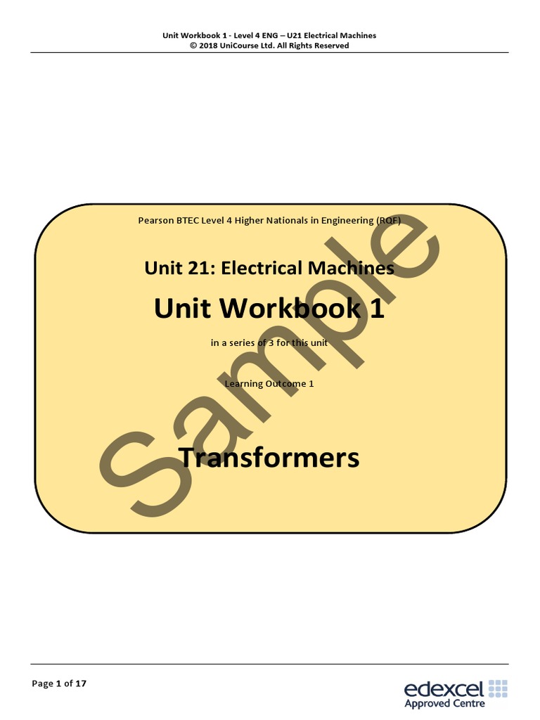 Unit WorkBook 1 3 HN U21 Electric Machines | PDF | Electric Motor | Relay