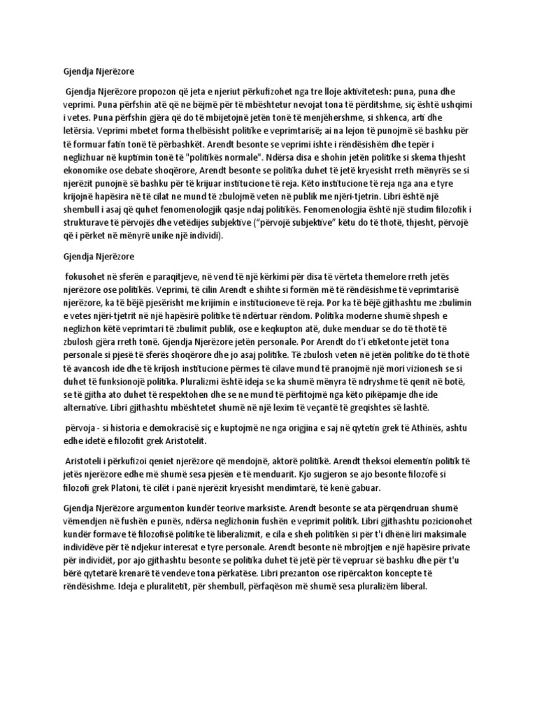 Gjendja Njerëzore | PDF