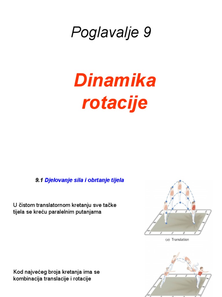 Poglavalje 9: Dinamika Rotacije | PDF