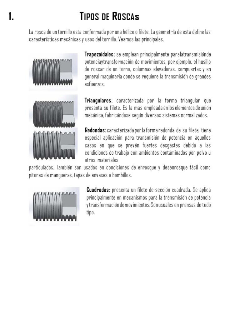 Tipo de Roscas S.na | PDF