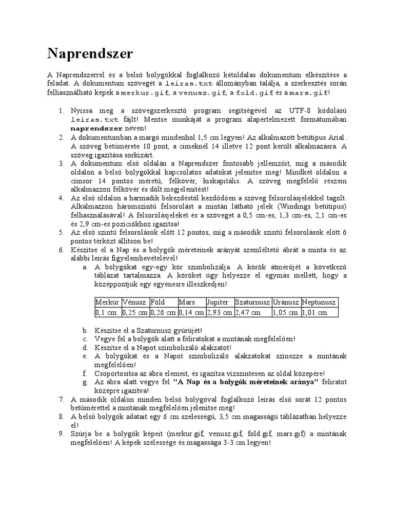 Közép Informatika Érettségi Gyakorló Feladatok | PDF