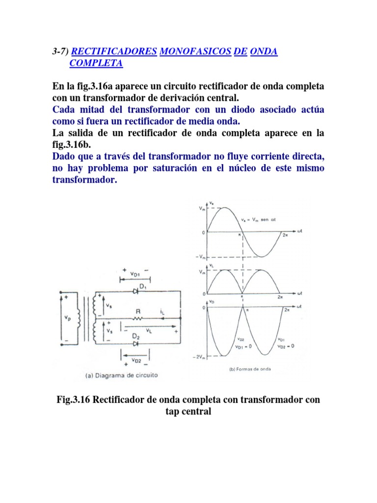 Rectificadores Monofasicos y Trifasicos | PDF | Rectificador ...
