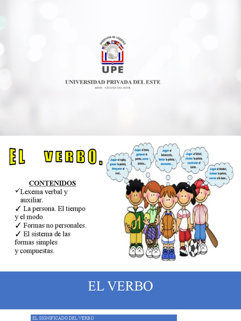 El Verbo | PDF | Verbo | Gramática