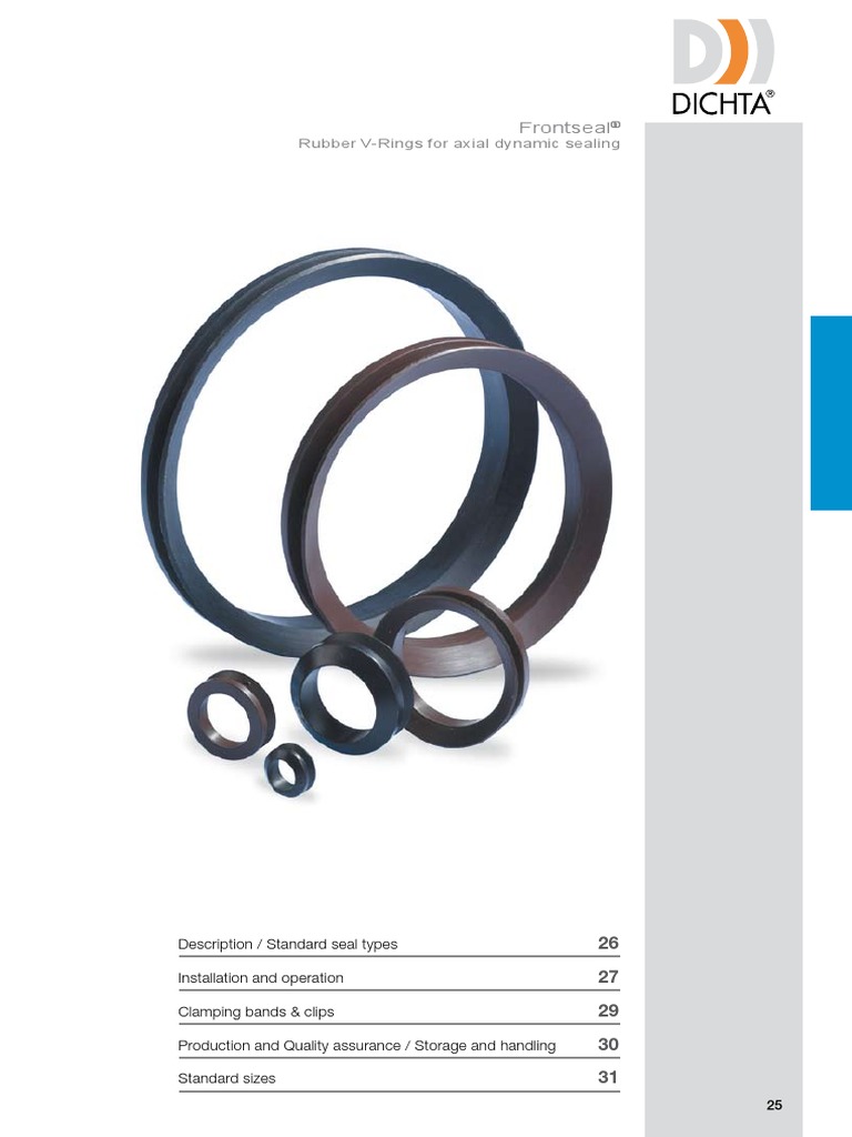Dichta V-Rings | PDF | Bearing (Mechanical) | Mechanical Engineering