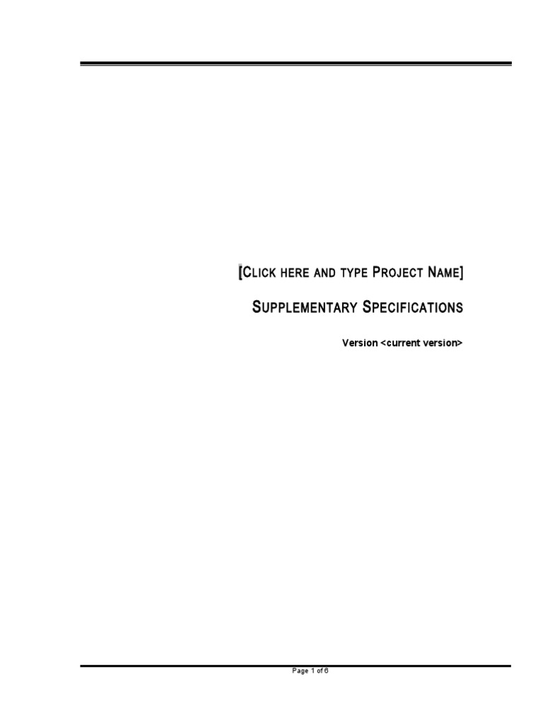 Supplementary Specifications | Download Free PDF | Software Bug | Reliability Engineering