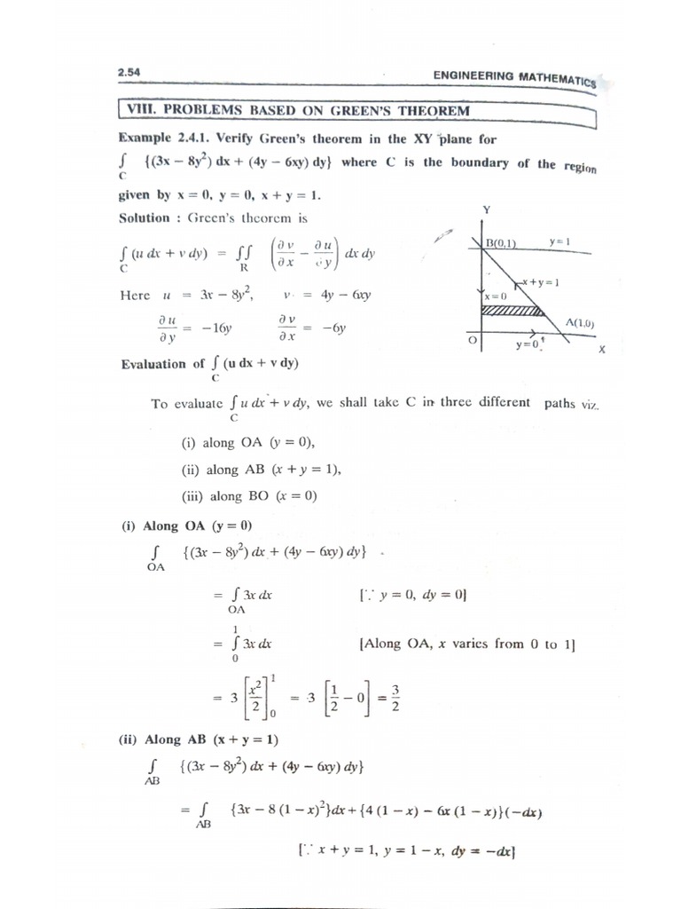 Problem Based On Theorems Unit 2 Vector Calculus | PDF