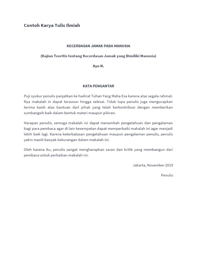 Contoh Karya Tulis Ilmiah Pdf