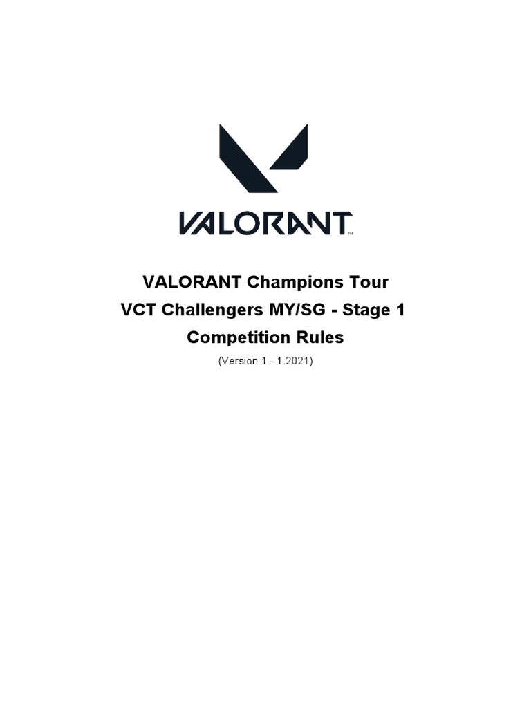 VALORANT MY/SG Stage 1 Rules | PDF | Social Media | Popular Culture & Media Studies