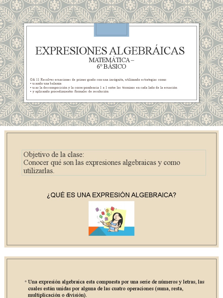 Expresiones Algebraicas | PDF | Números | Multiplicación
