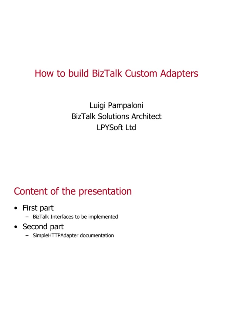 BizTalk Custom Adapters | Download Free PDF | Xml Schema | Xml