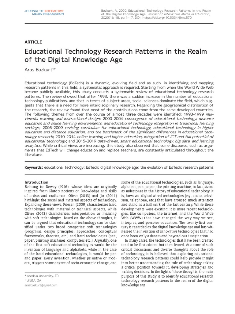 Research Paper About Effectiveness of Technology | PDF | Educational ...