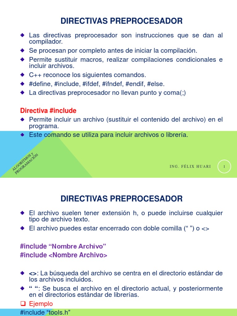 Directivas Preprocesador: Directiva #Include | PDF | C ++ | Programa de computadora