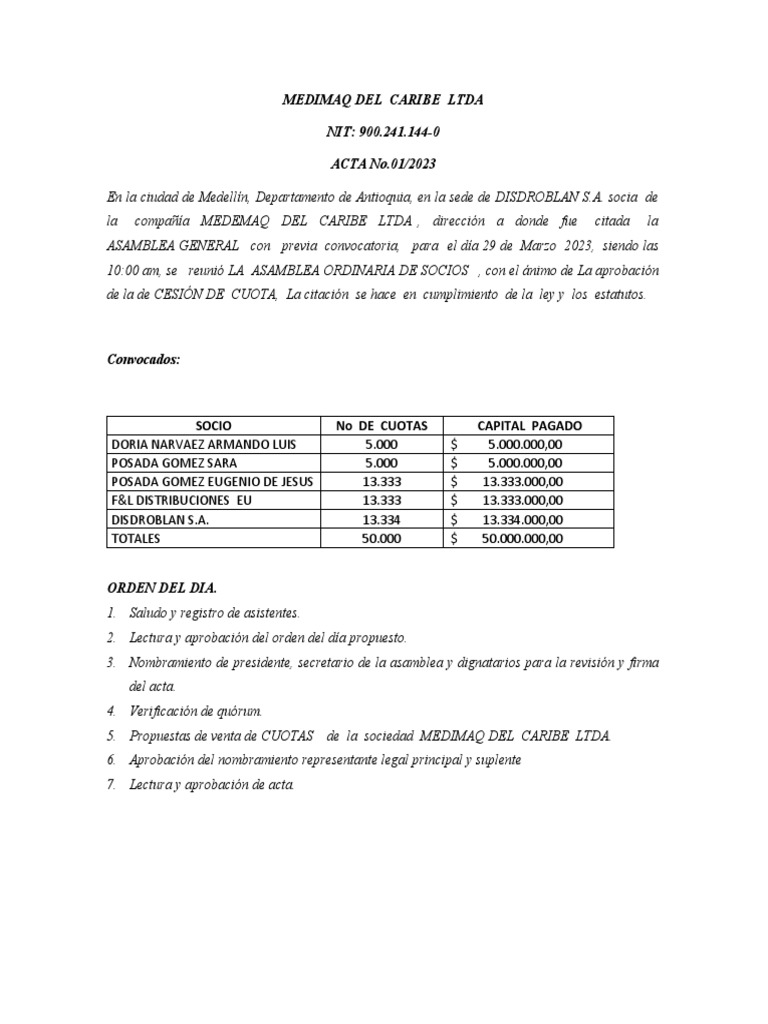 Acta 01-2023 | PDF | Gobierno