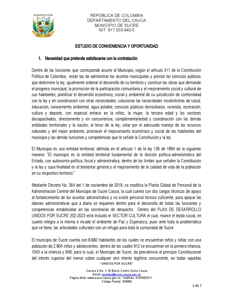Contrato de Servicios Musicales en Sucre | PDF | Colombia