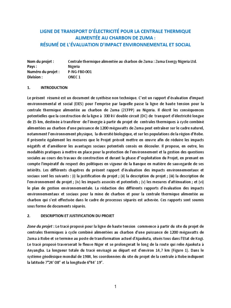 Évaluation de l'impact de Zuma Energy | PDF | Transport d'énergie ...