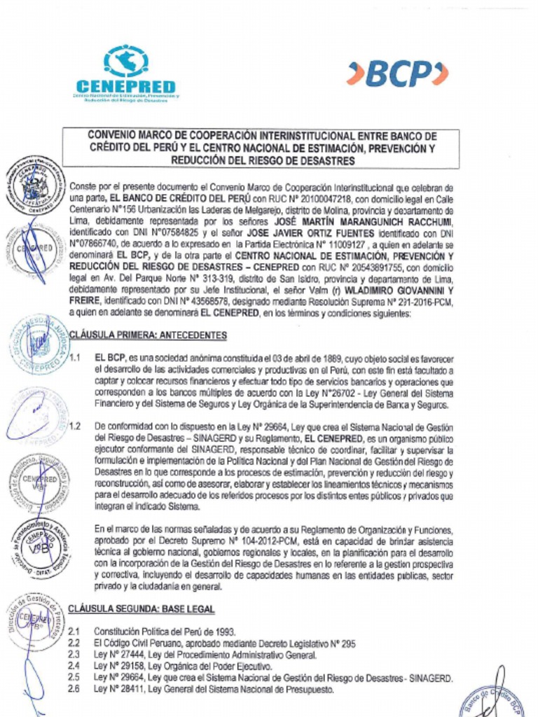 Convenio Marco BCP | PDF