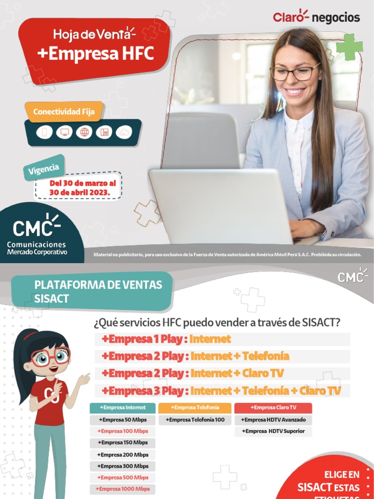 04 - 2023 Hoja de Venta Servicios Fijos - +empresas HFC | PDF | Las compras en línea | Microsoft